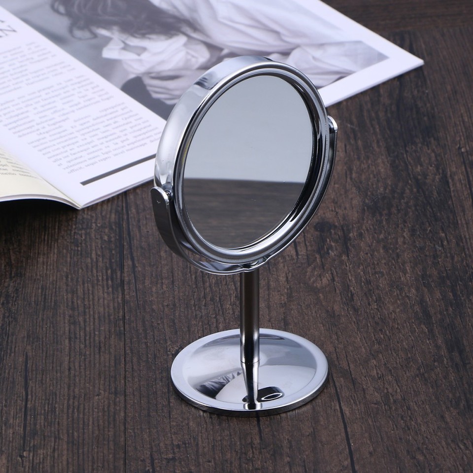 Round Shaving Mirror on Stand Swivel Vanity Daily Use Travel | eBay ...