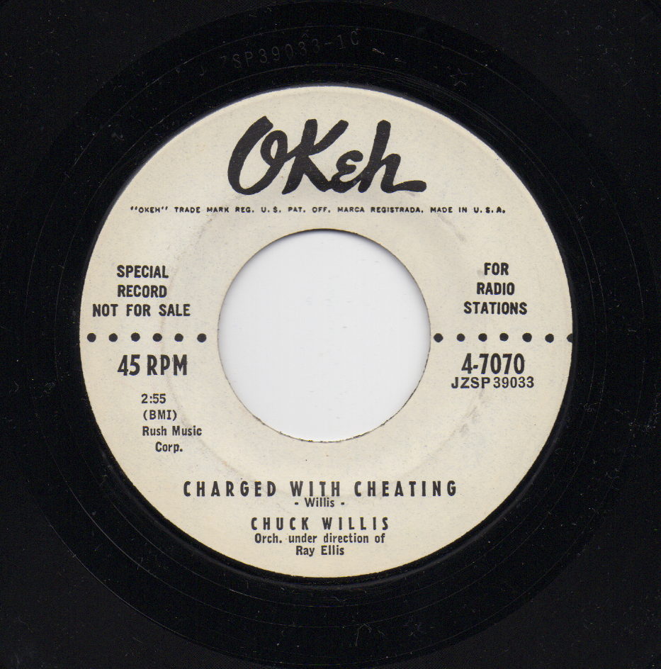 CHUCK WILLIS Two Spoons Of Tears RARE WLP PROMO OKEH 7070 RHYTHM ...