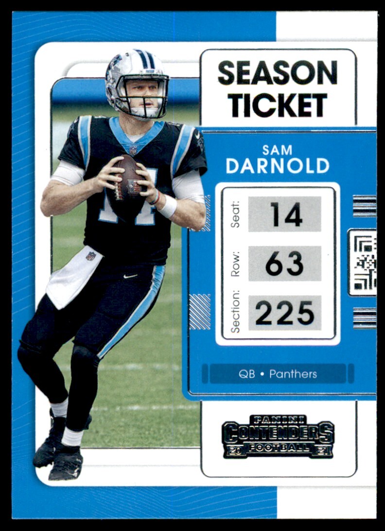 2021 Panini Contenders Season Ticket Sam Darnold NM Detroit Lions #13 ...
