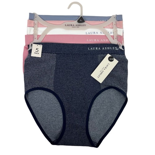 Laura Ashley Women’s Panties Sz Small Pkg/5 Briefs Tagless Multi Color ...