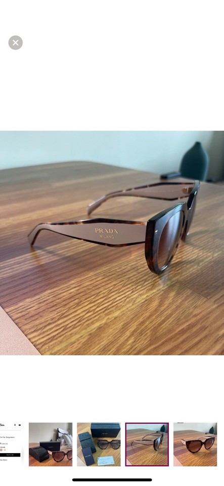 Prada PR 14WS Caramel Tortoise/Powder/Brown Gradient Acetate Sunglasses ...