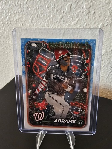 2024 Topps Holiday CJ Abrams #H47 Image Variation Elf Hat SP Nationals ...
