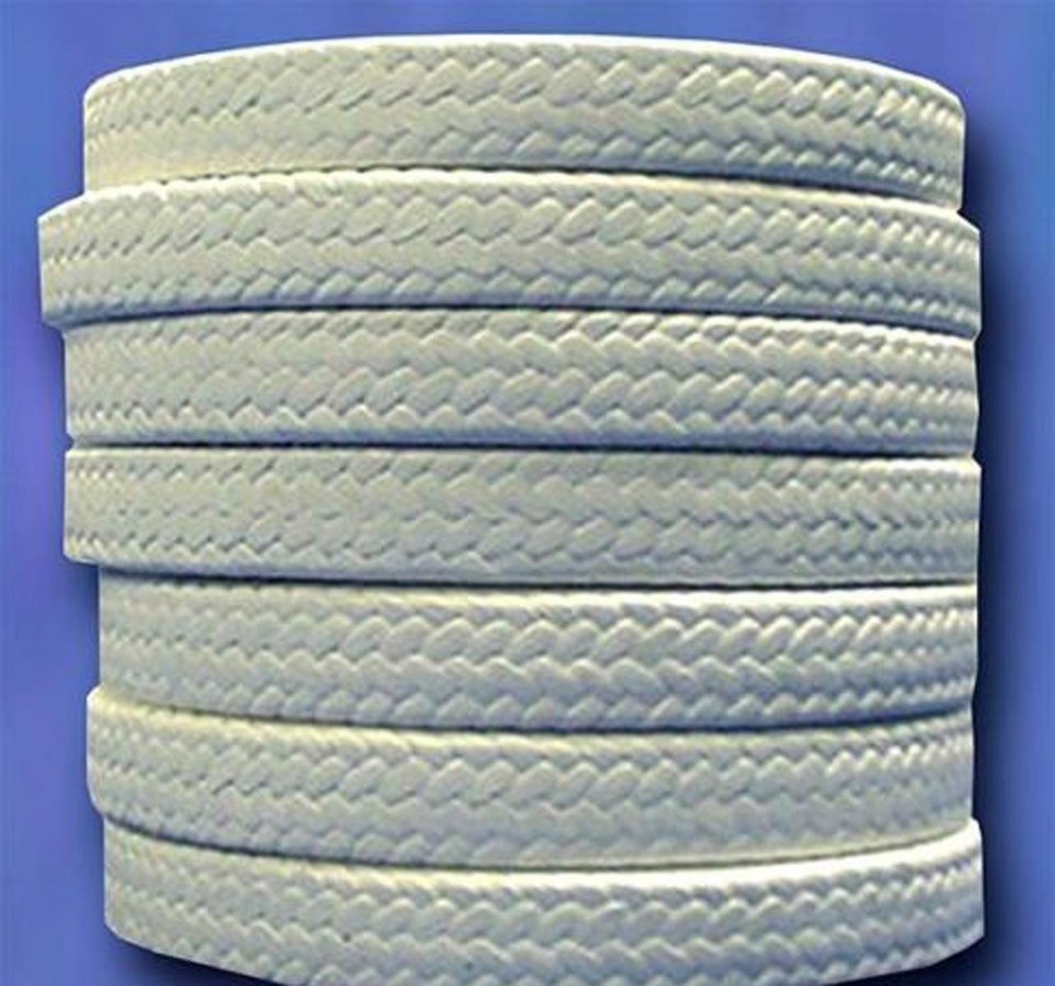 8x8x2000mm Polytetrafluoroethylene PTFE Square Braided Rope Gasket ...