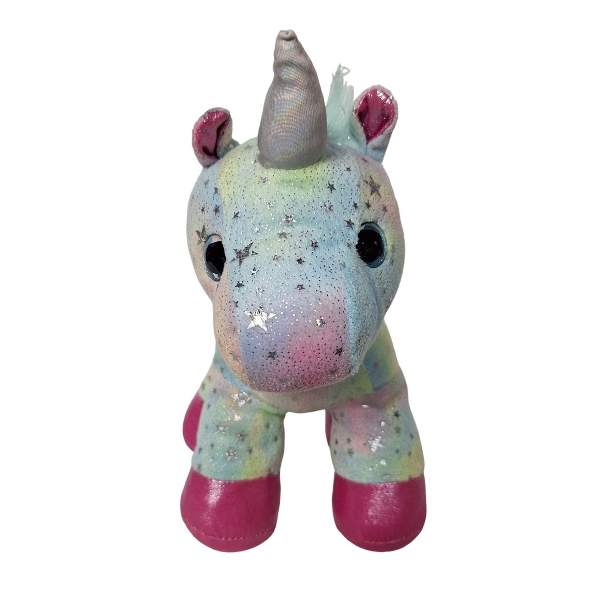 Hug Fun Blue Pink Pastel Unicorn Plush Sparkle Stars Stuffed Hug Fun Blue Pink Pastel Unicorn Plush Sparkle Stars Stuffed