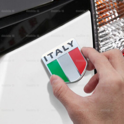 2Pcs Italy Flag Car Stickers Italian Logo Metal Emblem Badge Decal ...