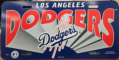 Embossed Los Angeles Dodgers Plastic License Plate MLB Team Man Cave | eBay