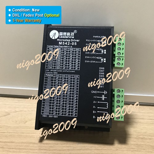 New Leadshine M542-05 2-Phase 24V-50V DC 1.0A-5A MicroStep Drive 1-Year ...