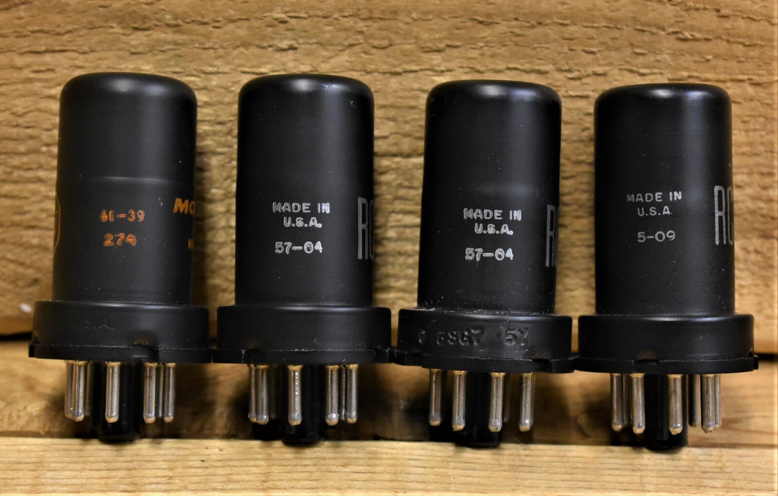 RCA & Motorola 6SG7 Electron Vacuum Tubes Set of 4 Lot USA Made 57-04 5 ...