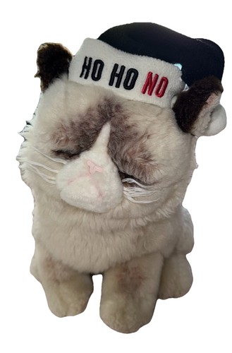 Gund Grumpy Cat Christmas Plush 10 Inch “Ho Ho No” Black Santa Hat | eBay