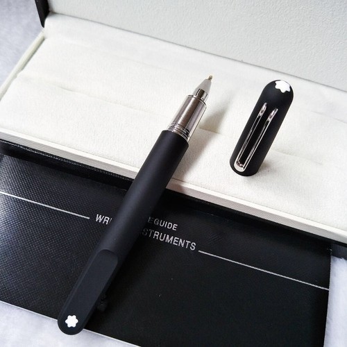 High Grade Magnet Series Matte Black - Silver Clip 0.7mm Rollerball Pen ...