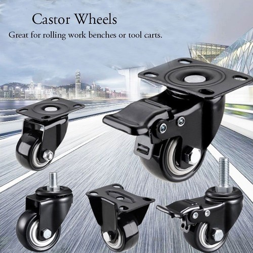 Moving Chair Crib Roller Swivel Caster Soft Rubber Furniture Casters ...