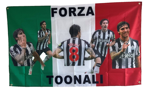 NEWCASTLE SANDRO TONALI FLAG FORZA TOONALI 5x3FT FREEUK 48HR POST ...