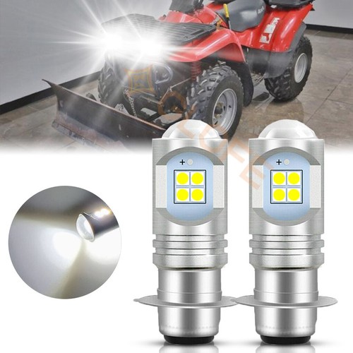 2PC 6000K White LED Headlight Bulbs For Kawasaki ATV Mule 600 610 3000 ...