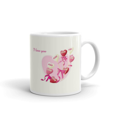 I Love You Valentine's Day Love Kiss Coffee Tea Ceramic Mug Office Work ...
