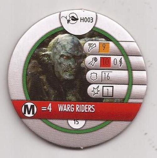 HEROCLIX Lord of the Rings H003 WARG RIDERS Token Base Set | eBay