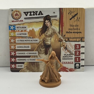 VINA Survivor Figure & ID Card: Zombicide Undead or Alive Dead West | eBay