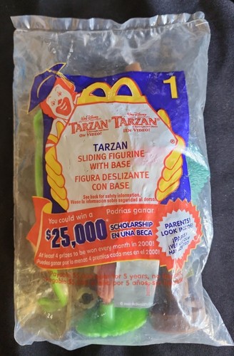Tarzan Sliding Figurine w/ Base #1 [2000] - Disney - McDonald's Happy ...