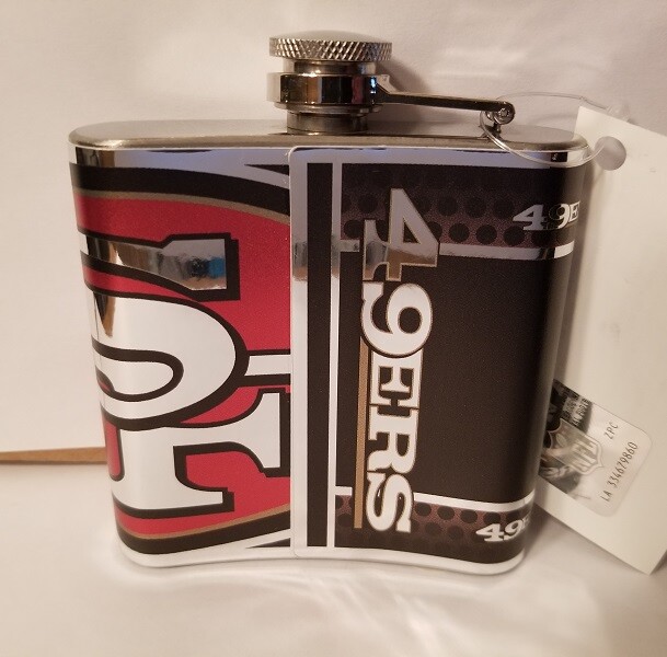 NFL San Francisco 49ers 6oz Hip Flask with Hi-Def Metallic Wrap | eBay