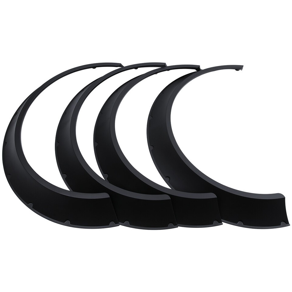 For Ford Ranger Black Car PP Fender Flares 4Pcs Set Wheel Cover Kit ...