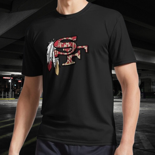 Native American 49ers logo Active T-Shirt Funny Logo Tee Men's T-Shirt ...