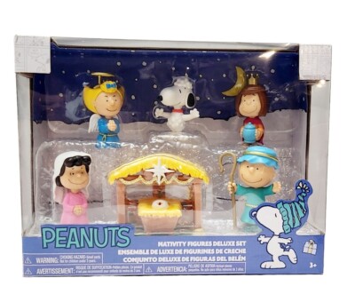 Peanuts Christmas Nativity Figure Deluxe Set-7 Pieces 19635 New/Factory ...