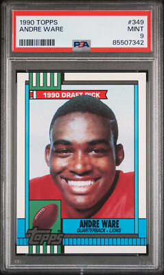 1990 TOPPS ANDRE WARE #349 PSA 9 MINT ROOKIE CARD | eBay