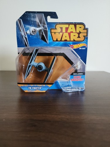 Hot Wheels Tie Fighter Star Wars Star Fighters Die-Cast with Stand ...