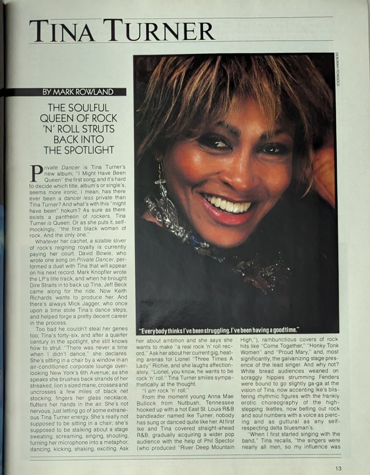 Musician Magazine September 1984 Scorpions, Judas Priest, Tina Turner ...