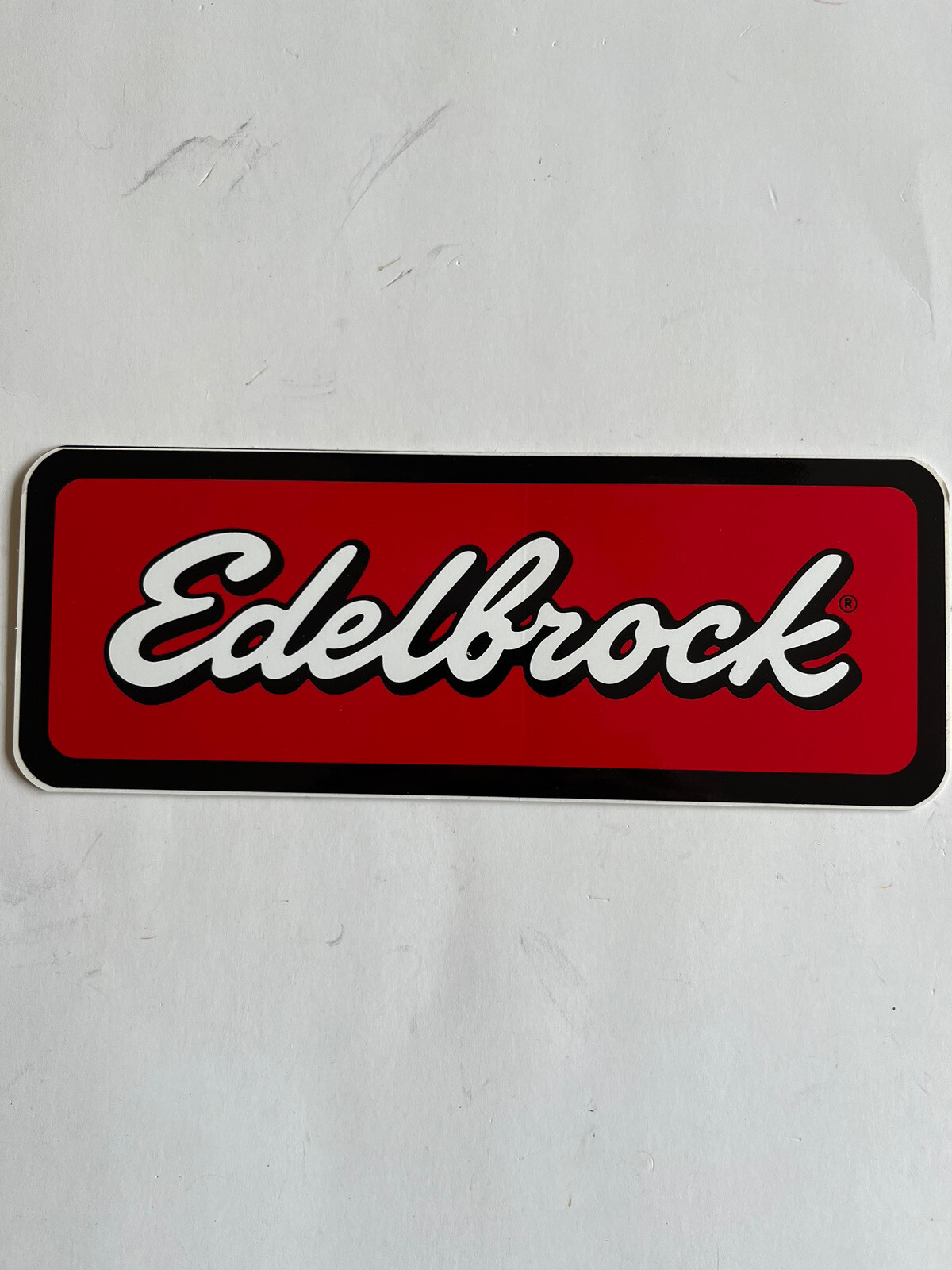 Original Vintage NOS Edelbrock Bigger Font Sticker ~3.5x9” (6H) | eBay