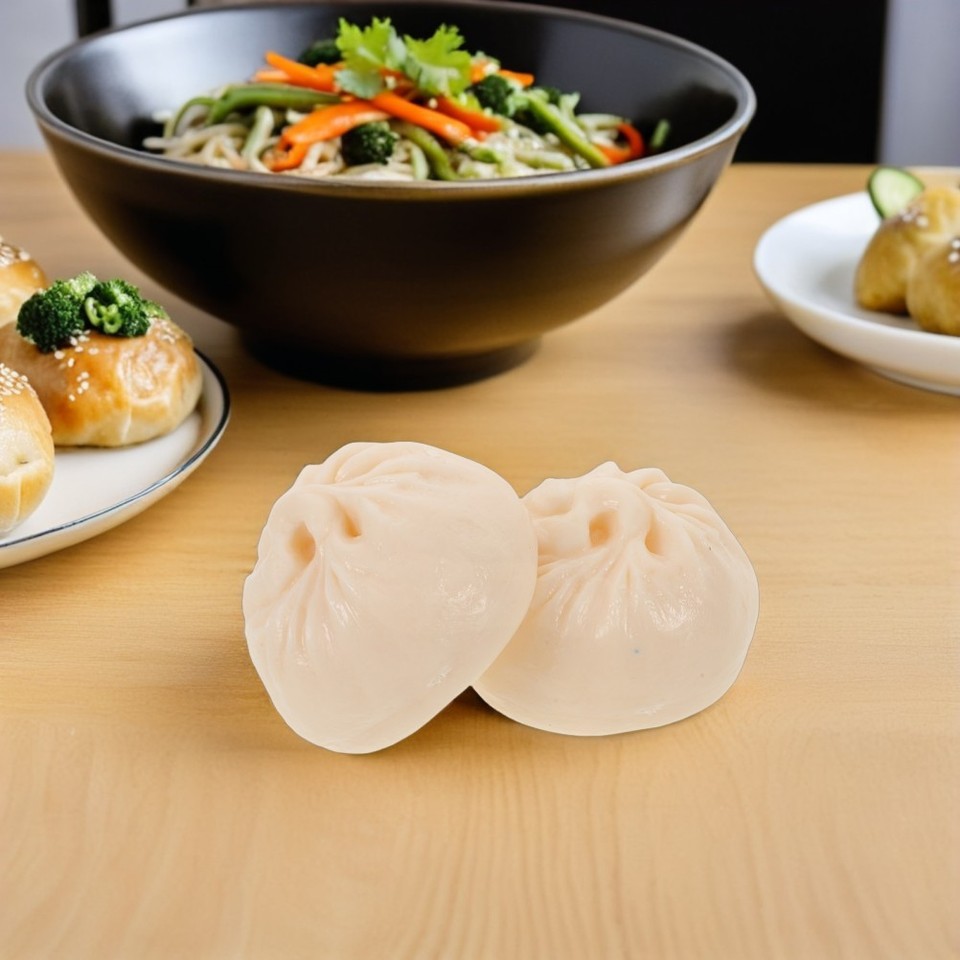 3 Pcs Fake Lifelike Steamed Bun Models Artificial Food Decoration ...