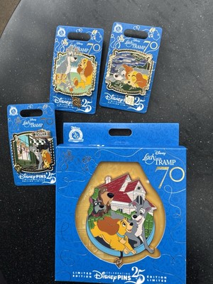 Lady & the Tramp 70th Anniversary 4 Pins Jumbo And Limited Release Pins | eBay