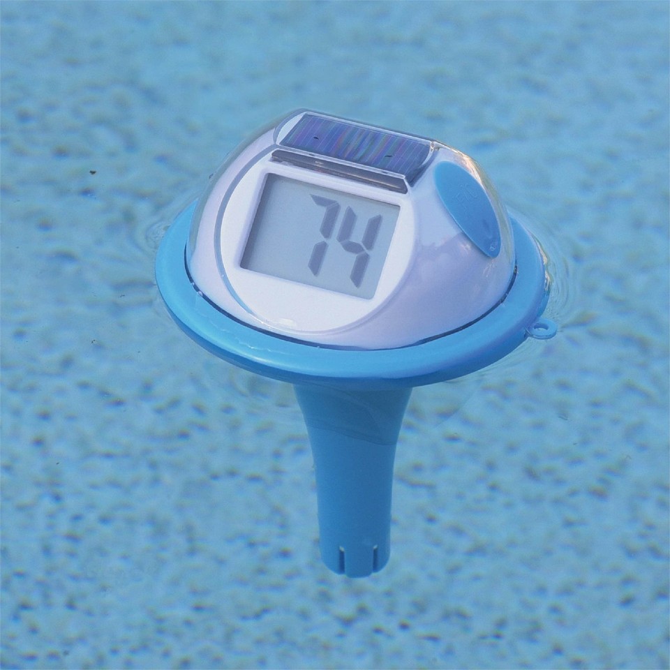 GAME 14030-BB Solar Digital Pool & Spa Thermometer Floating, Solar ...