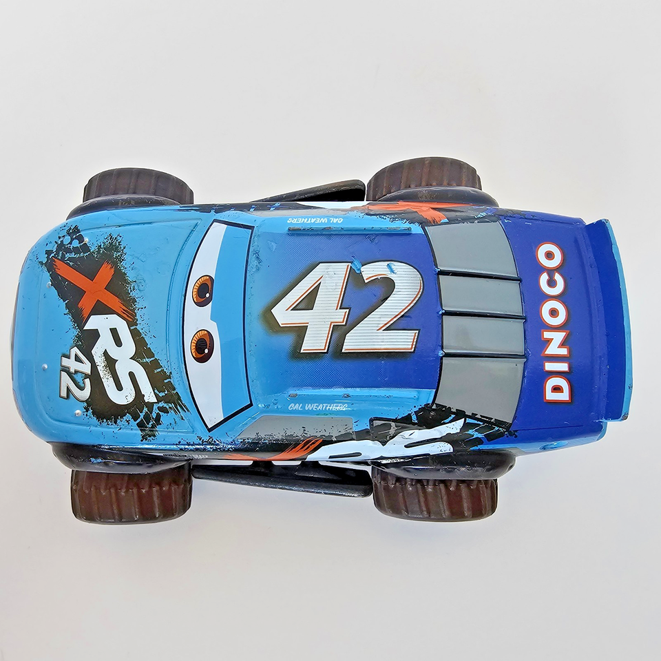 Disney Pixar Cars CAL WEATHERS #42 Die Cast Pullback Mud Racer Dinoco 1 ...