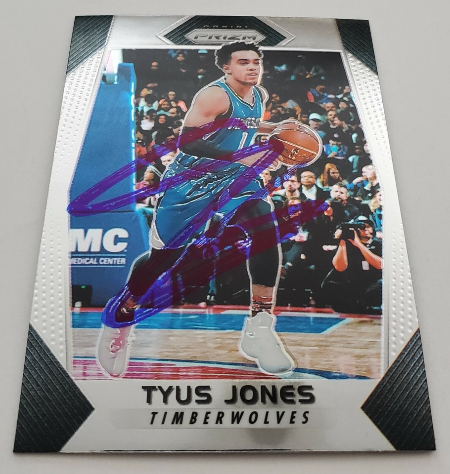 Tyus Jones Signed Prizm #89 2017-18 Card Timberwolves Grizzlies NBA RAD ...