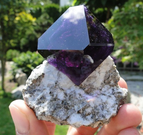 Amazing Nice - TOP Luster Deep Purple ALUNITE crystal on MATRIX from ...