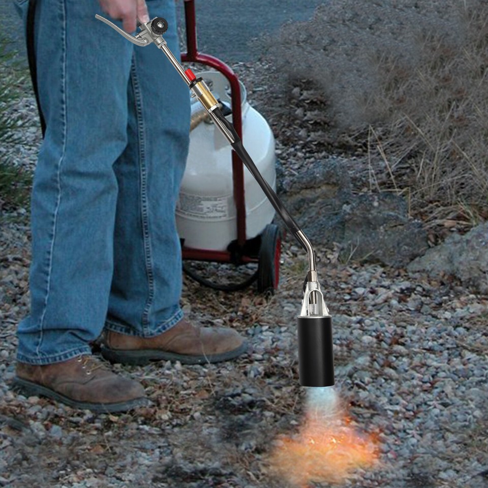 Portable Propane Torch Weed Burner Ice Snow Melter Outdoor Flame ...