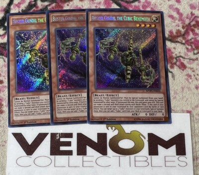 3x (M/NM) Buster Gundil the Cubic Behemoth MVP1-ENS35 Secret Rare 1st ...