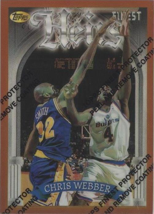 1996-97 Topps Finest - Common - Bronze Chris Webber #163 Refractor for ...