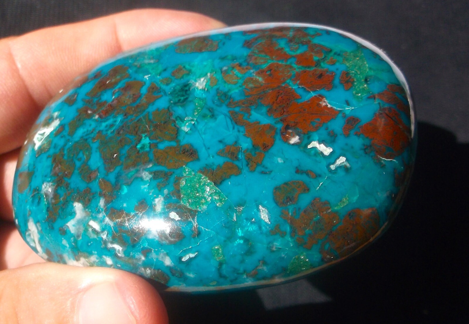 Peruvian Chrysocolla Cuprite Gorgeous MultiColor Polished Stone 156 ...