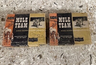 Vintage Heritage House Wooden Model Mule Team Kits (2) | eBay