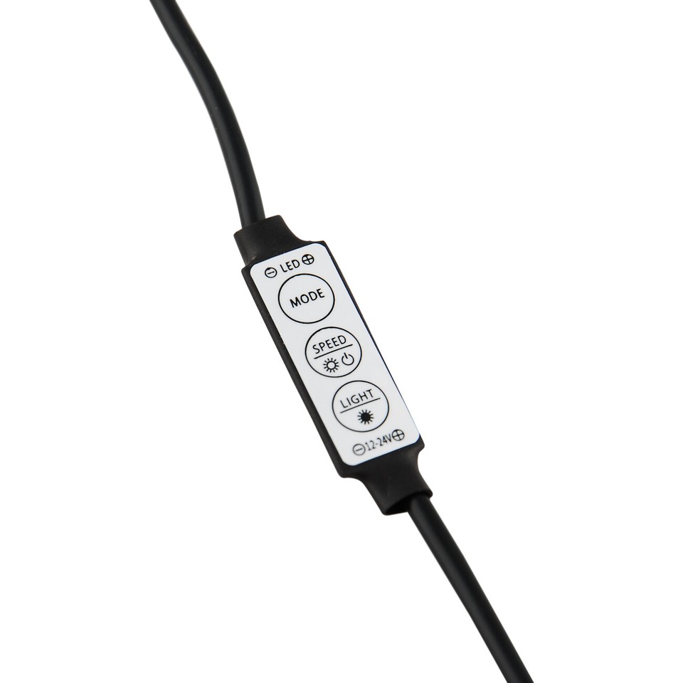 LED Low-profile Inline Controller 💡 Dimmer Switch Strip Lights, black ...