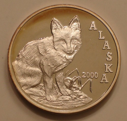 2000 Alaska Mint Official RED FOX Medal .999 Silver 1/2 oz PROOF w/ COA | eBay