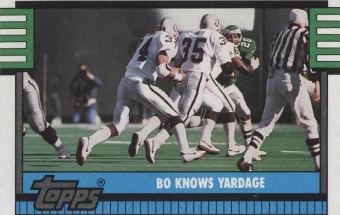 1990 Topps - Bo Jackson #522 With Disclaimer No Hashmarks at Bottom for ...