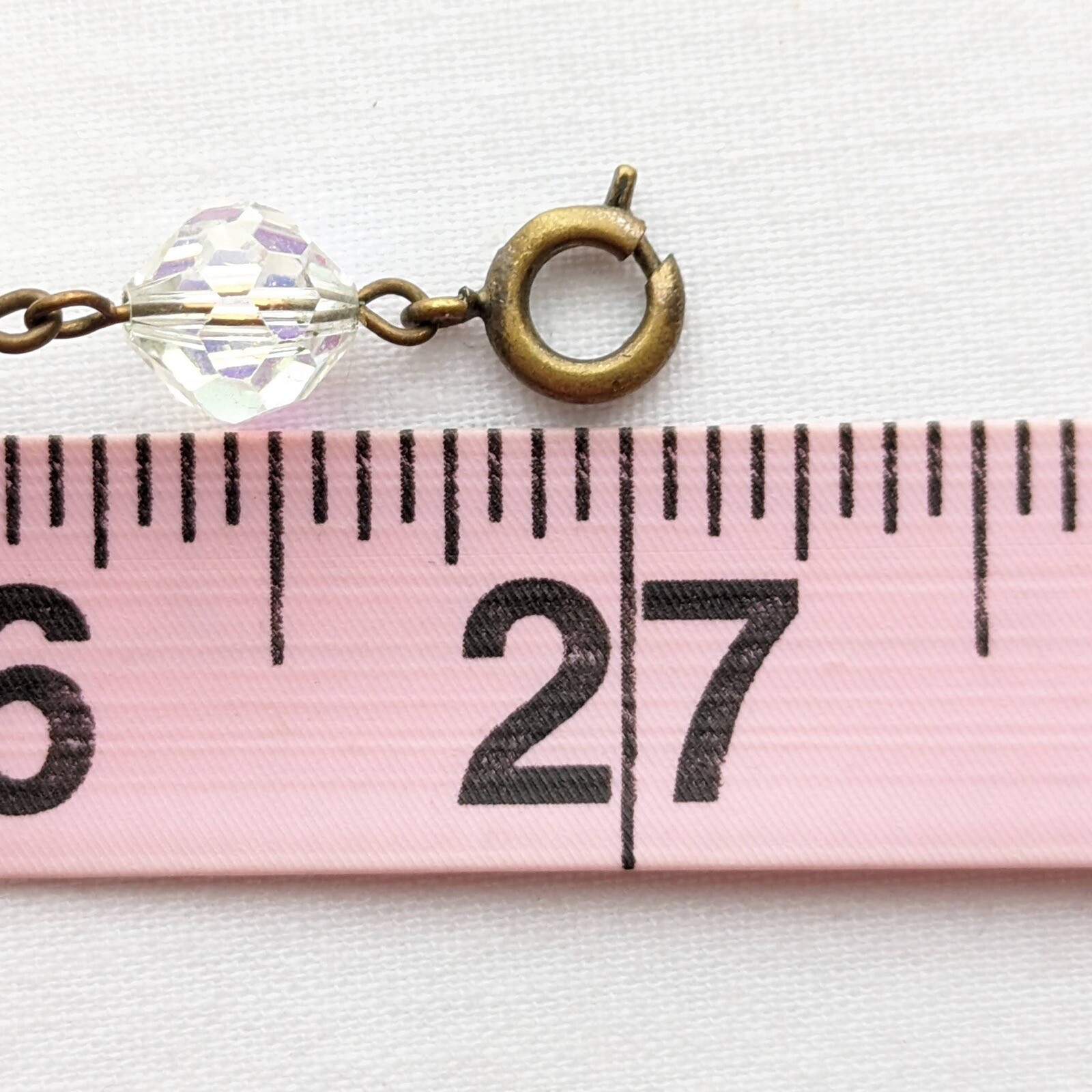 Vintage Crystal Necklace Aurora Borealis Beaded Prom … - Gem