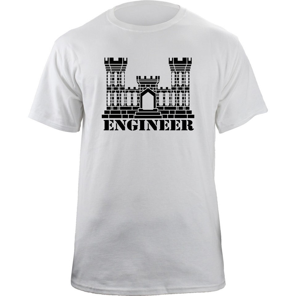 US Army Engineer Branch Insignia Castle Veteran Graphic T-Shirt | eBay
