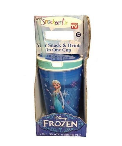 Snackeez Disney Frozen Elsa 2-in-1 Drink & Snack Cup Lunch Box Kids ...