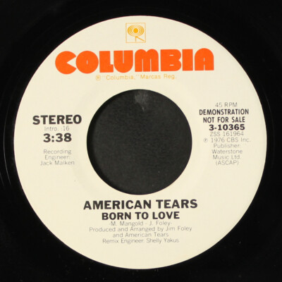 AMERICAN TEARS: born to love / mono COLUMBIA 7" Single 45 RPM | eBay