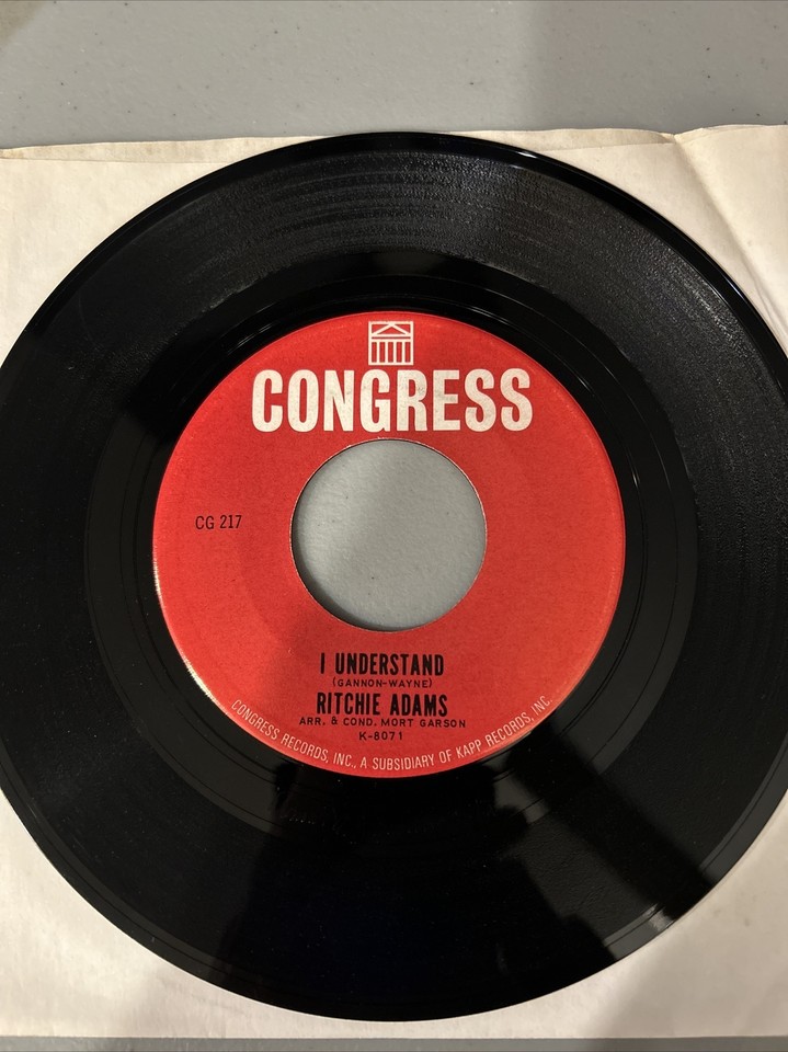 Ritchie Adams Understand Lookin Blues Congress 45 Rpm Vinyl Record #d61 ...