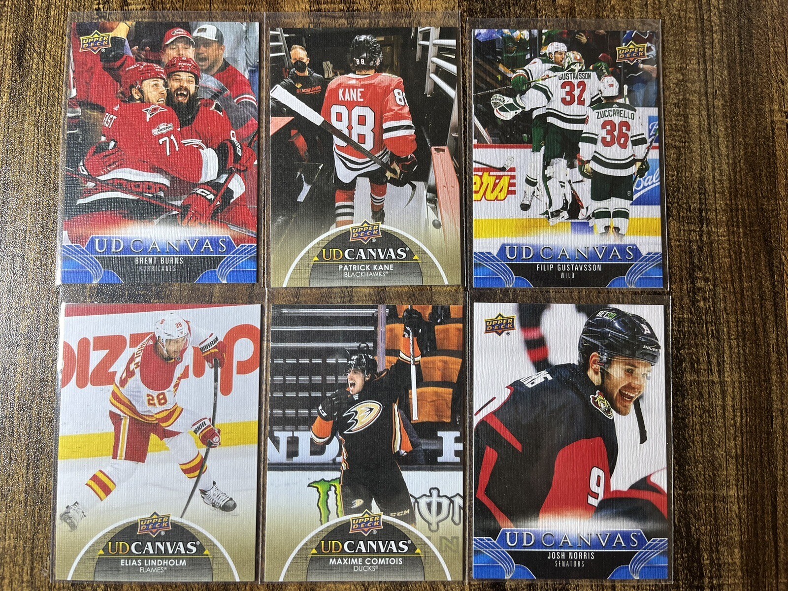 Upper Deck Hockey Canvas Cards Lot Of 6 Kane Burns Norris Lindholm ...