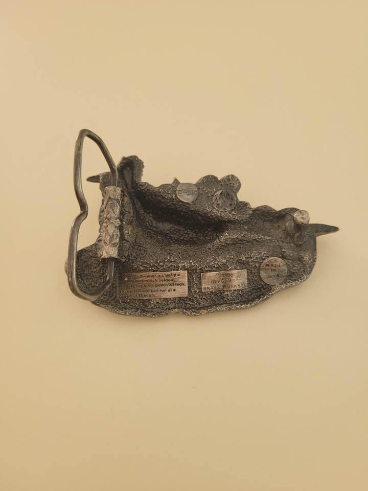 Roadrunner Desert Cactus flower Vintage Belt Buckle Southwest southern ...